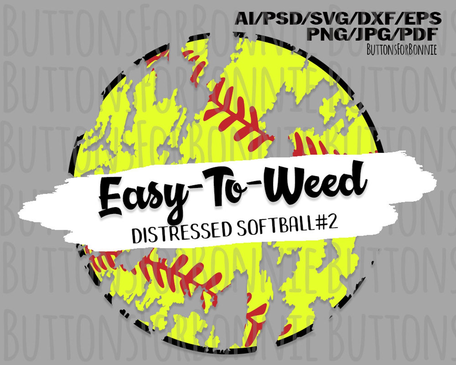 Easy to Weed Distressed Softball Softball Svg Template Cut | Etsy