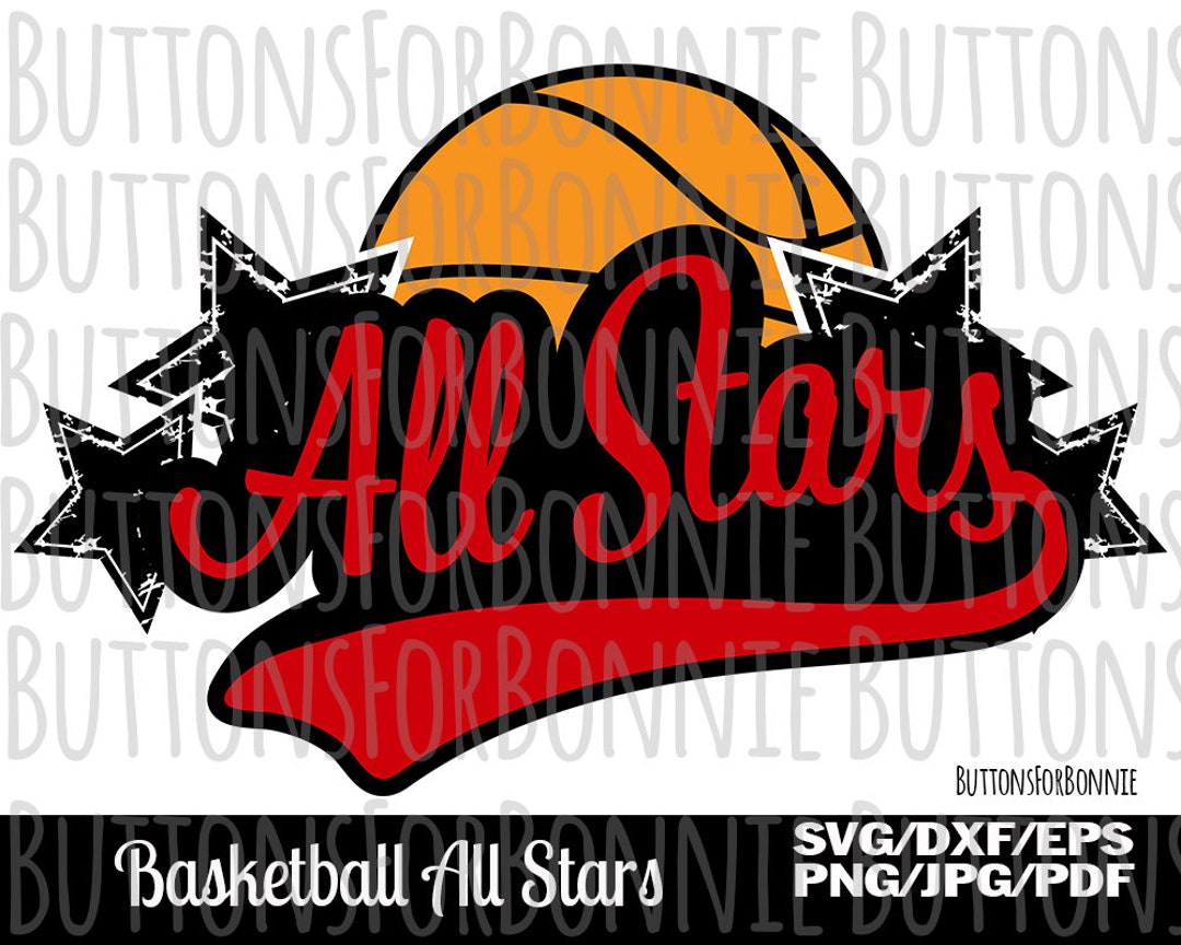 All Stars Svg, Basketball Svg, Template, Emblem, Basketball Team ...