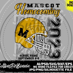 Homecoming Svg, Homecoming Template, Football Svg, Helmet Svg, Shirt ...