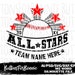 Baseball Svg, All Stars Svg, All Stars Baseball, Vector, Template, All ...