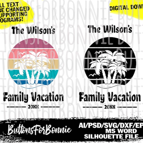 Family Vacation Svg Beach Vacation Vacation Svg Palm Trees - Etsy