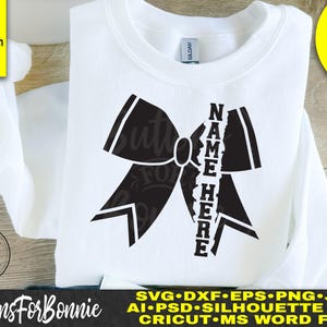 Cheer Bow Svg, Bow Svg, Template, Cheer Name Svg, Cheer Mom Svg, Cut ...