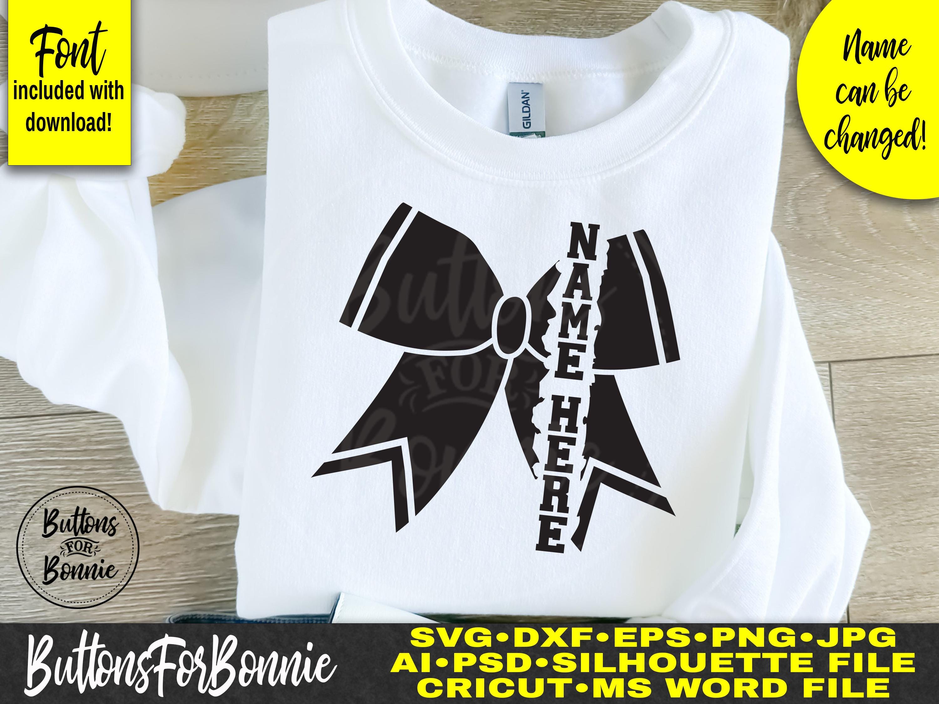 Cheer Bow Svg, Bow Svg, Template, Cheer Name Svg, Cheer Mom Svg, Cut ...