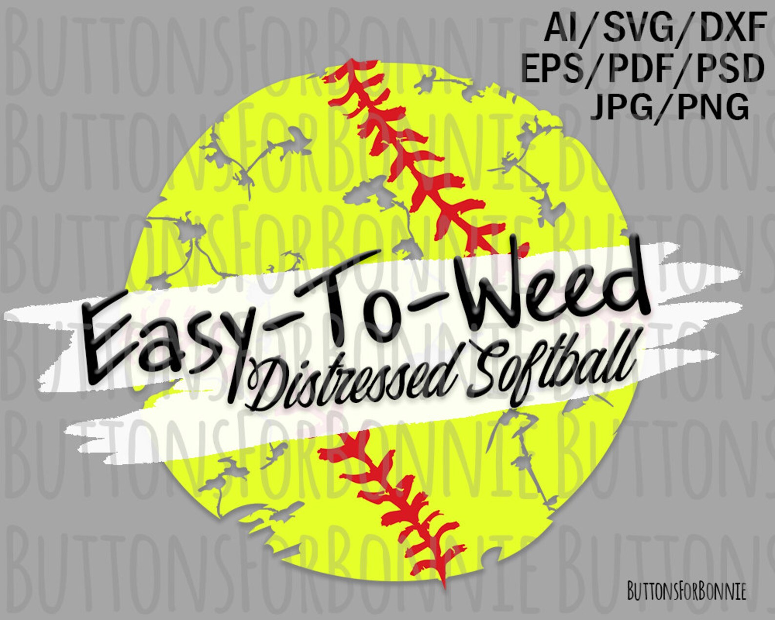Easy to Weed Distressed Softball Softball Svg Template Cut - Etsy