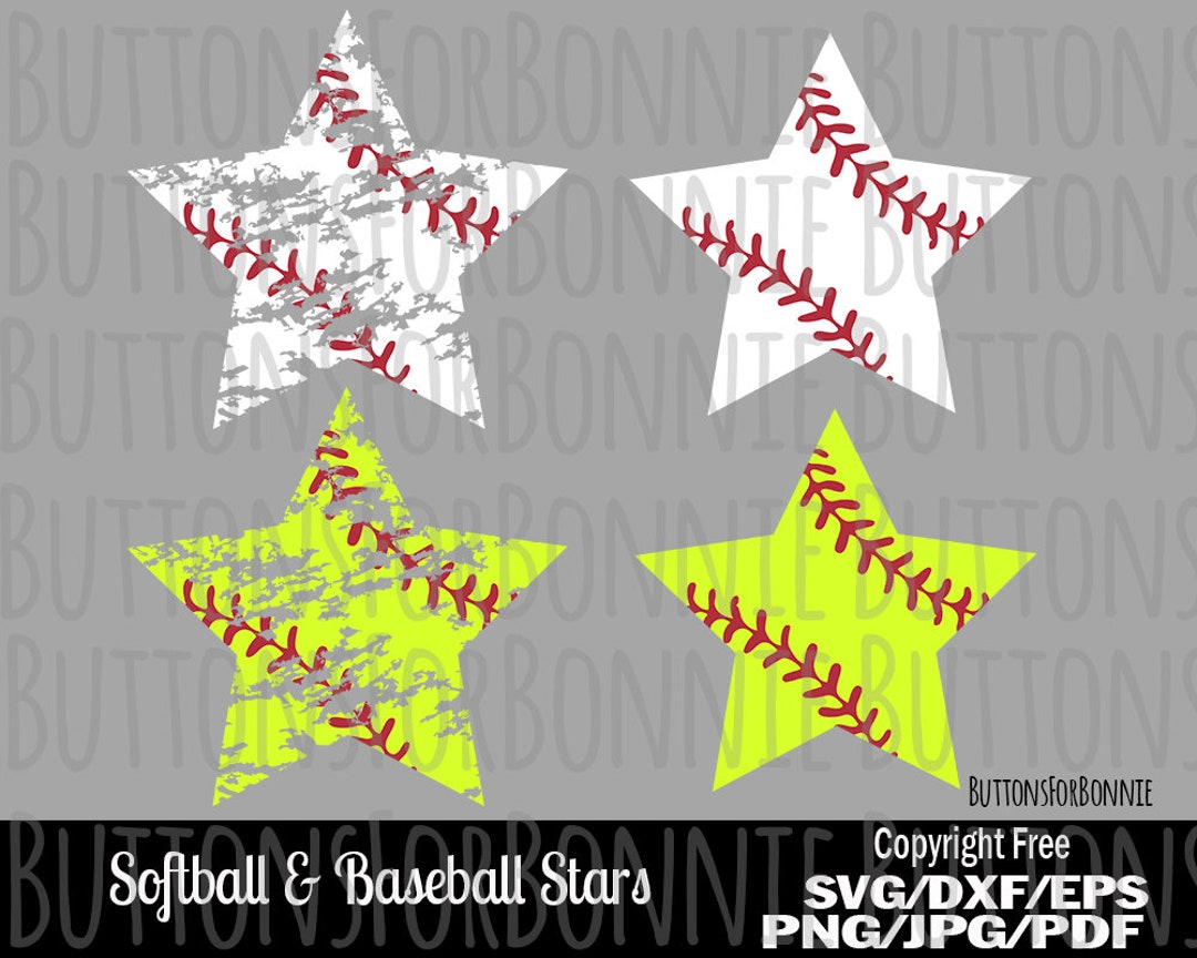 Softball Star, Baseball Star, Softball Star Svg, Baseball Star Svg ...
