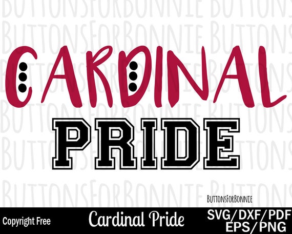 Cardinal mascot logo sports School Pride Svg for Cricut and Silhouette ...