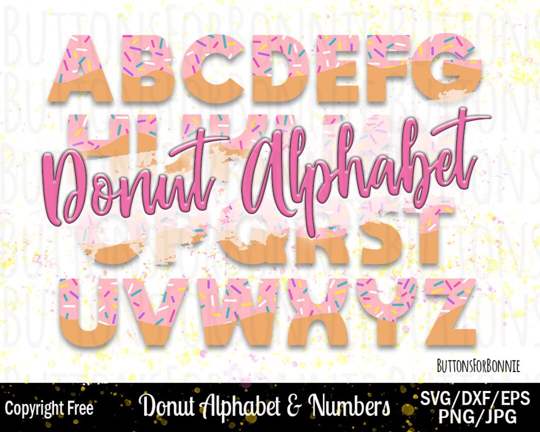 Donut Letters, Donut Svg, Alphabet Svg, Donut Alphabet, Cut File, Shirt ...