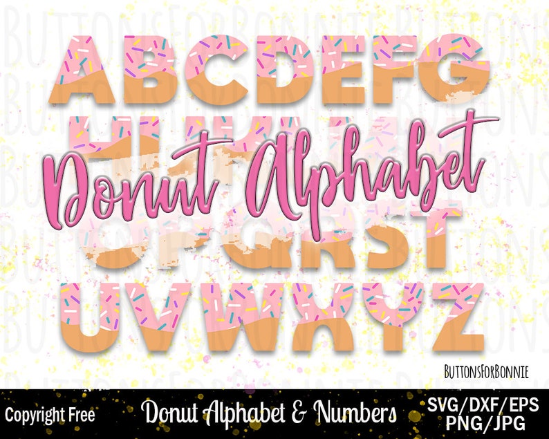Donut Letters, Donut Svg, Alphabet Svg, Donut Alphabet, Cut File, Shirt ...