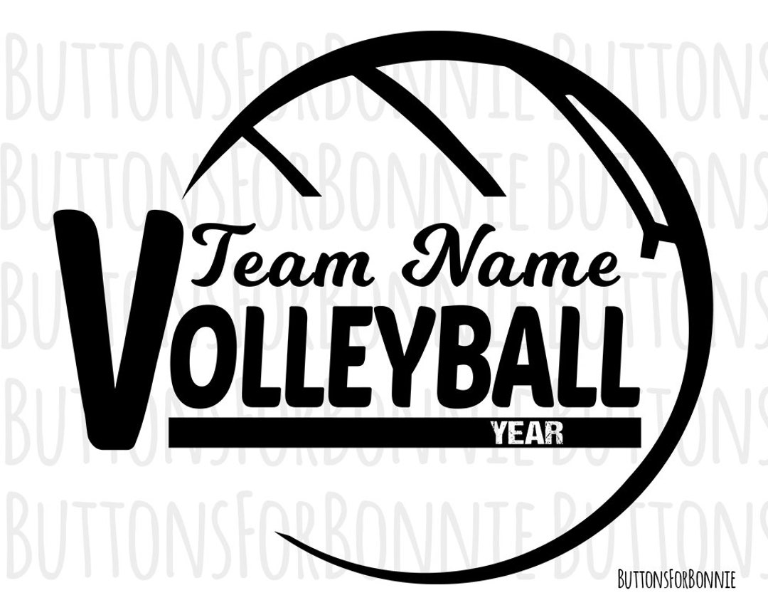 Volleyball Svg, Editable, Template, Volleyball Emblem, Volleyball Team ...