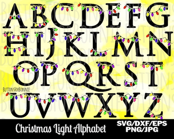 Christmas Lights Font