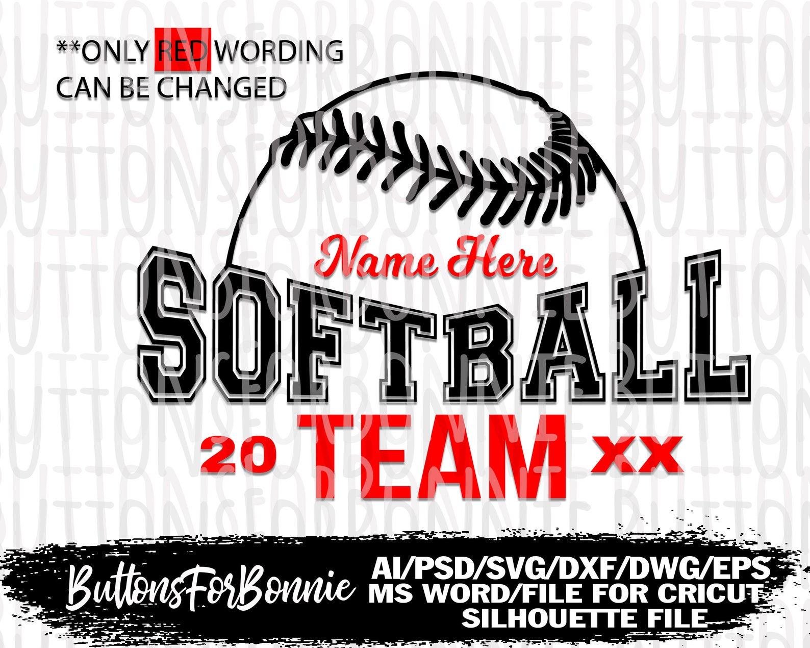 Softball Svg Softball Vector Softball Emblem Softball Team - Etsy