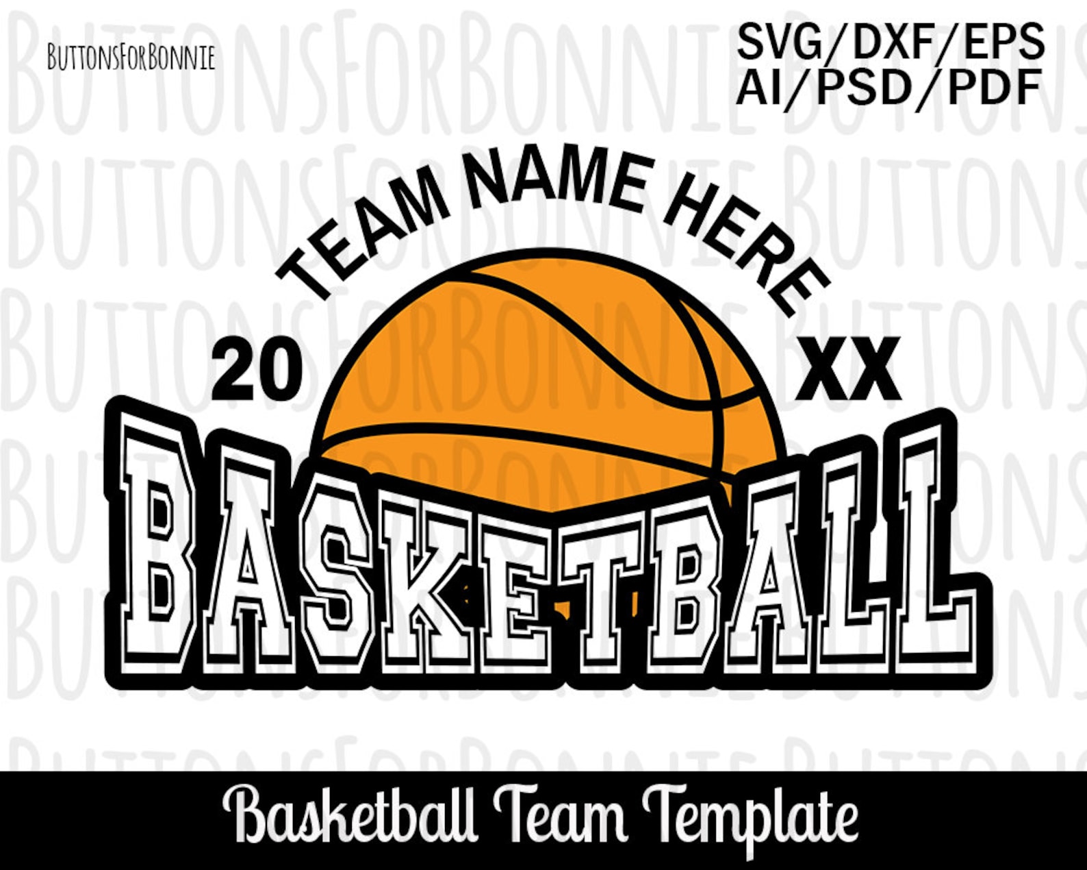 Basketball Team Svg Template Cutting File Basketball Svg - Etsy