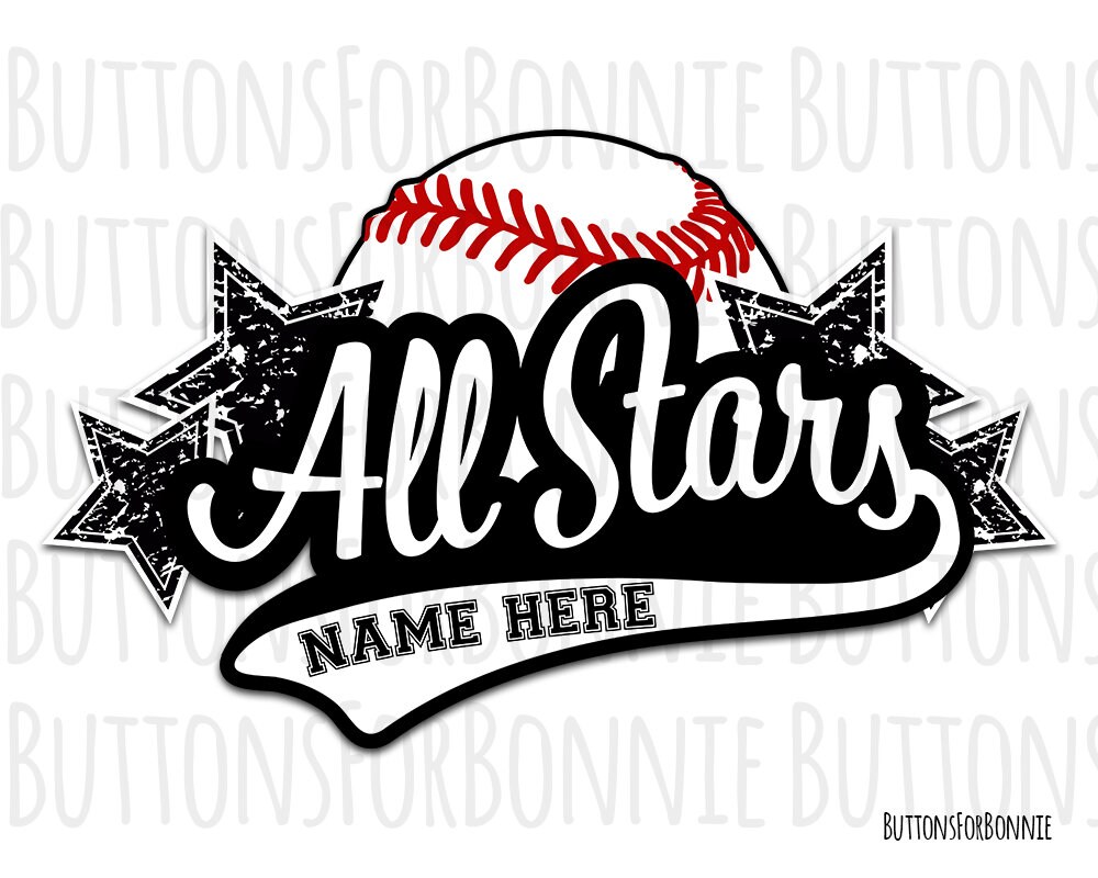 All Stars Svg Softball Svg Baseball Svg Template Emblem - Etsy