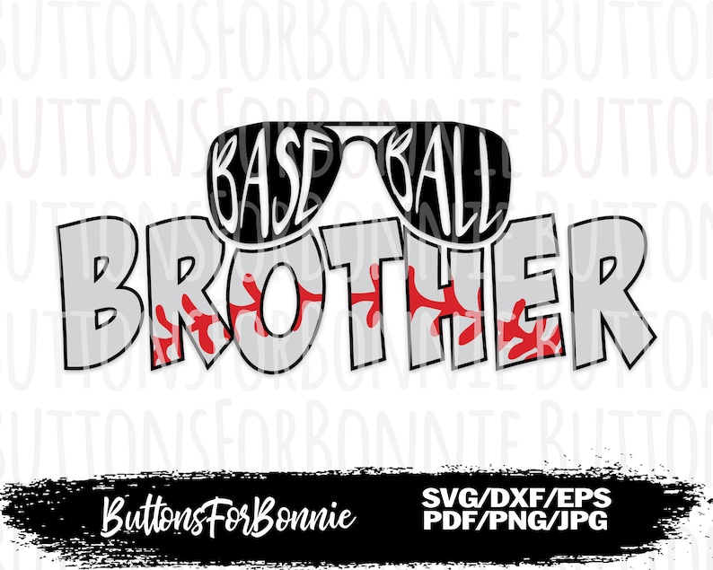 Baseball Brother Shirt Design Cut File Cricut Silhouette - Etsy