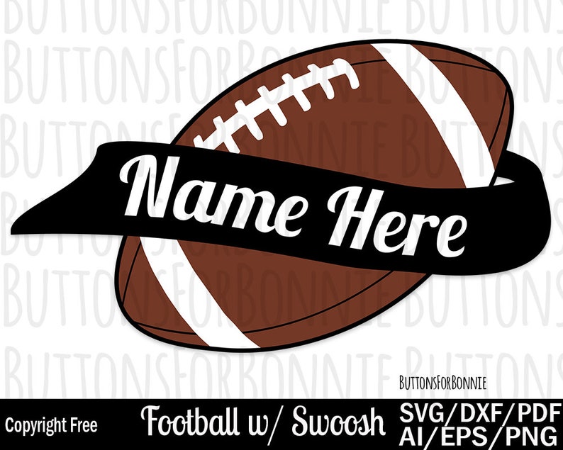 Football Svg Template Swoosh Svg Football Mom Svg - Etsy Canada