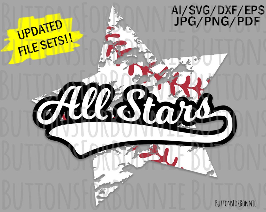 All Stars Svg, Baseball Svg, Travel Ball Team, Template, Emblem, T Ball ...