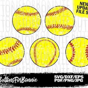 Softball SVG, Softball Vector, Stitching, Dxf, Eps, Pdf, Png ...