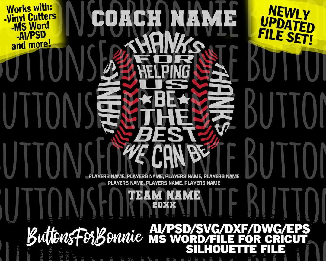 Baseball Svg, Template, Baseball Coach, Coach Gift, Baseball Shirt Svg ...