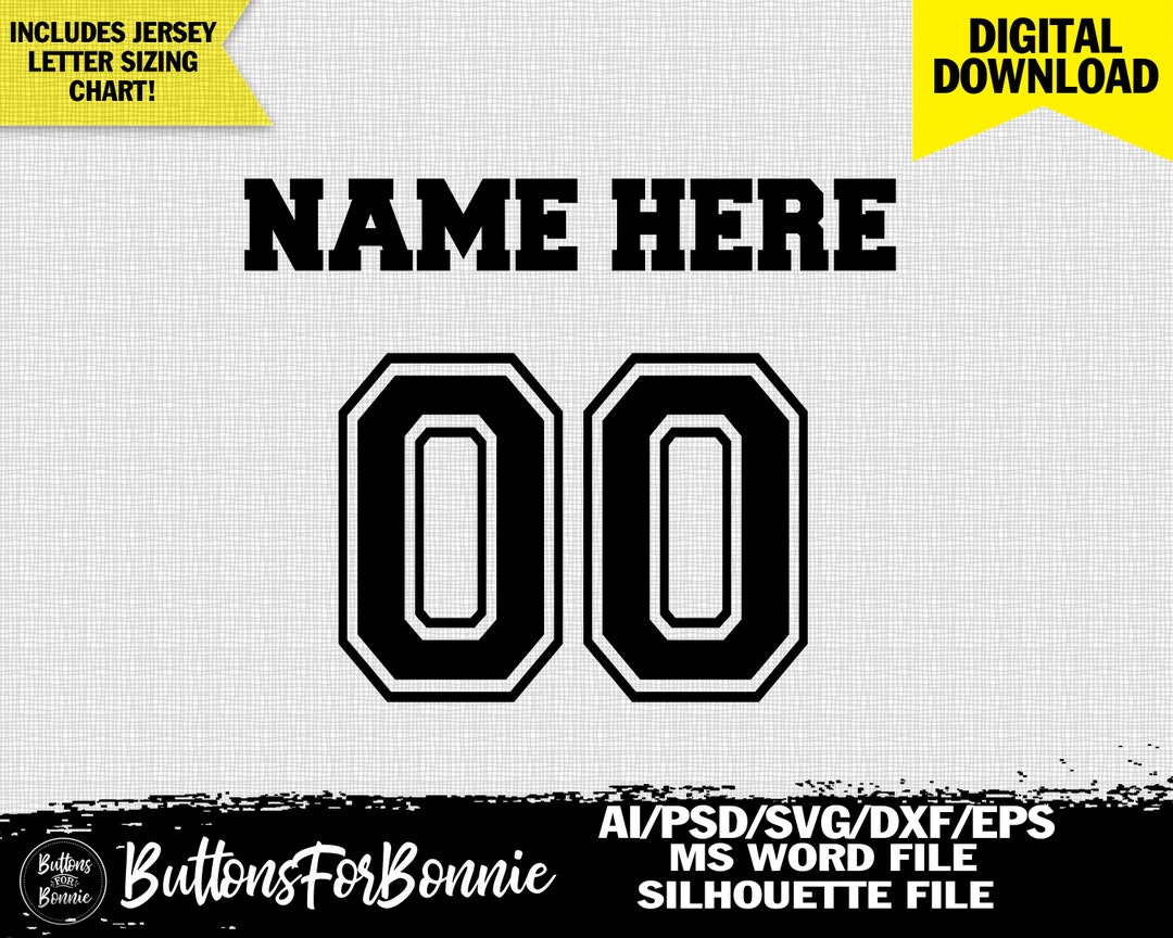 Jersey Number Svg, Jersey Back Svg, Template, Volleyball, Cut File ...