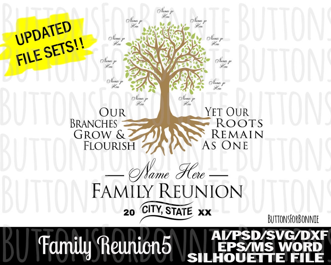 Family Reunion SVG, Tree Svg, Roots Svg, Our Roots Remain One, Family ...