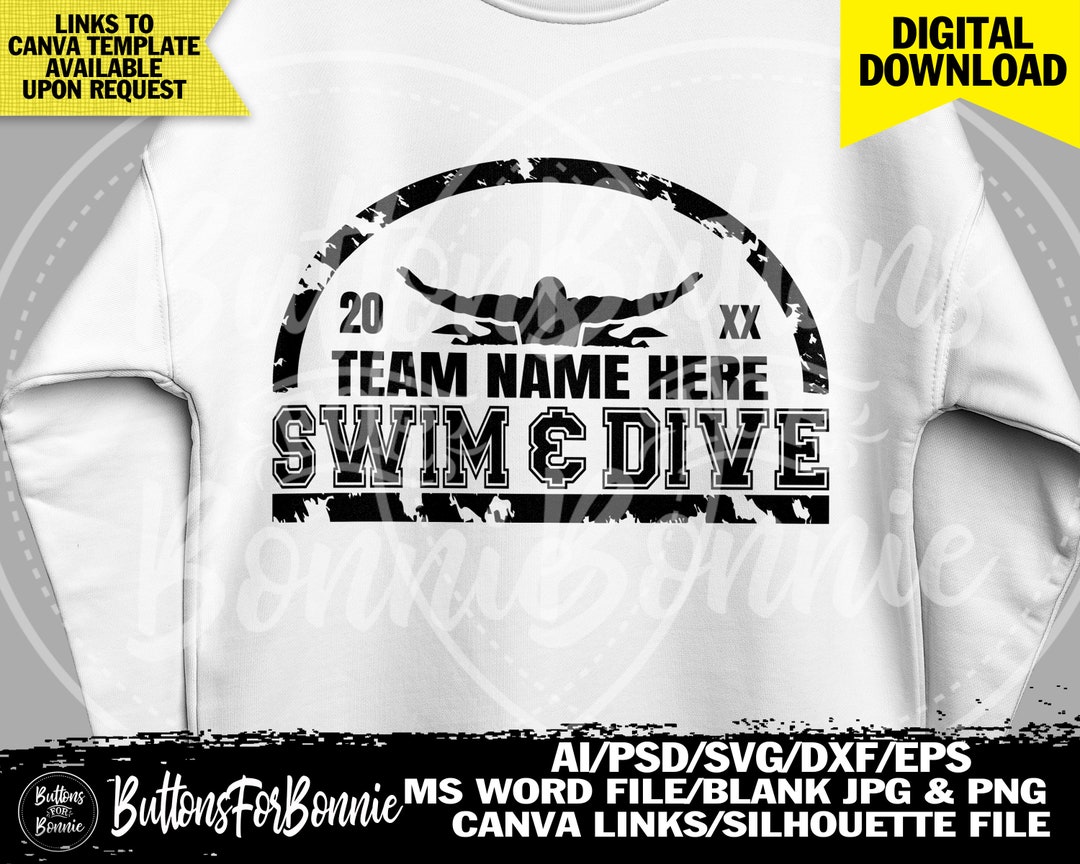 Swim Team Svg, Template, Swim Mom Svg, Swim Shirt Svg, Cut File, Iron ...