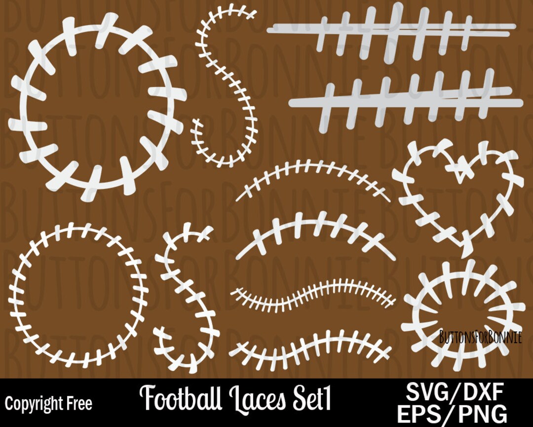 Football Laces Svg, Football Stitches Svg, Cutting File, Sports Svg ...
