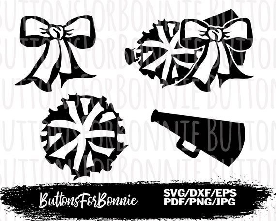 Cheerleading Bow And Arrow Silhouettes