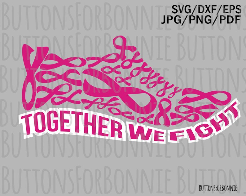 Breast Cancer Awareness Shoe Svg Pink Ribbon Pink Shoe | Etsy