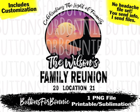 Family Reunion Design Reunion Design Sublmation Family | Etsy