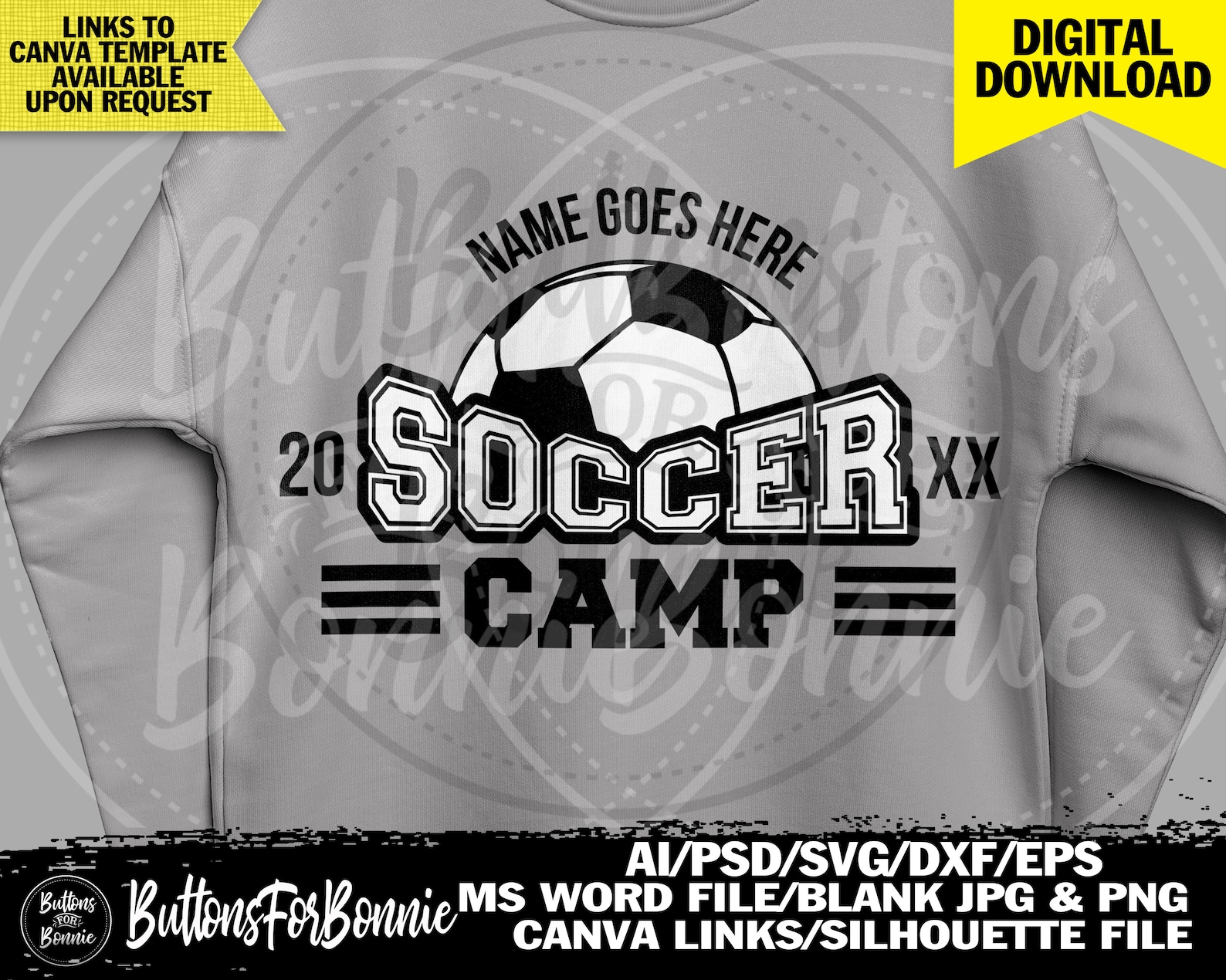 Soccer Camp Svg, Soccer Svg, Soccer Team Svg, Template, Cutting File ...