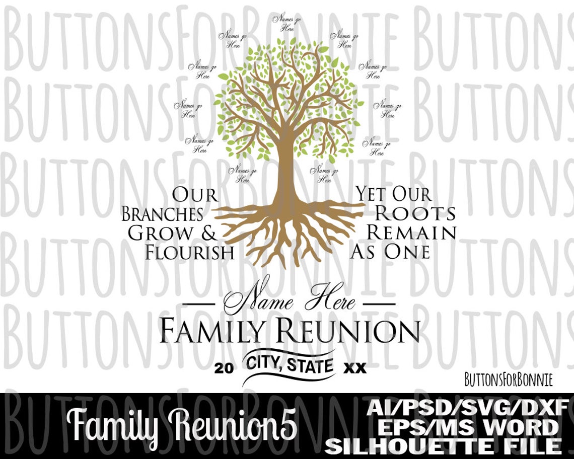 Family Reunion SVG Tree Svg Roots Svg Our Roots Remain One - Etsy