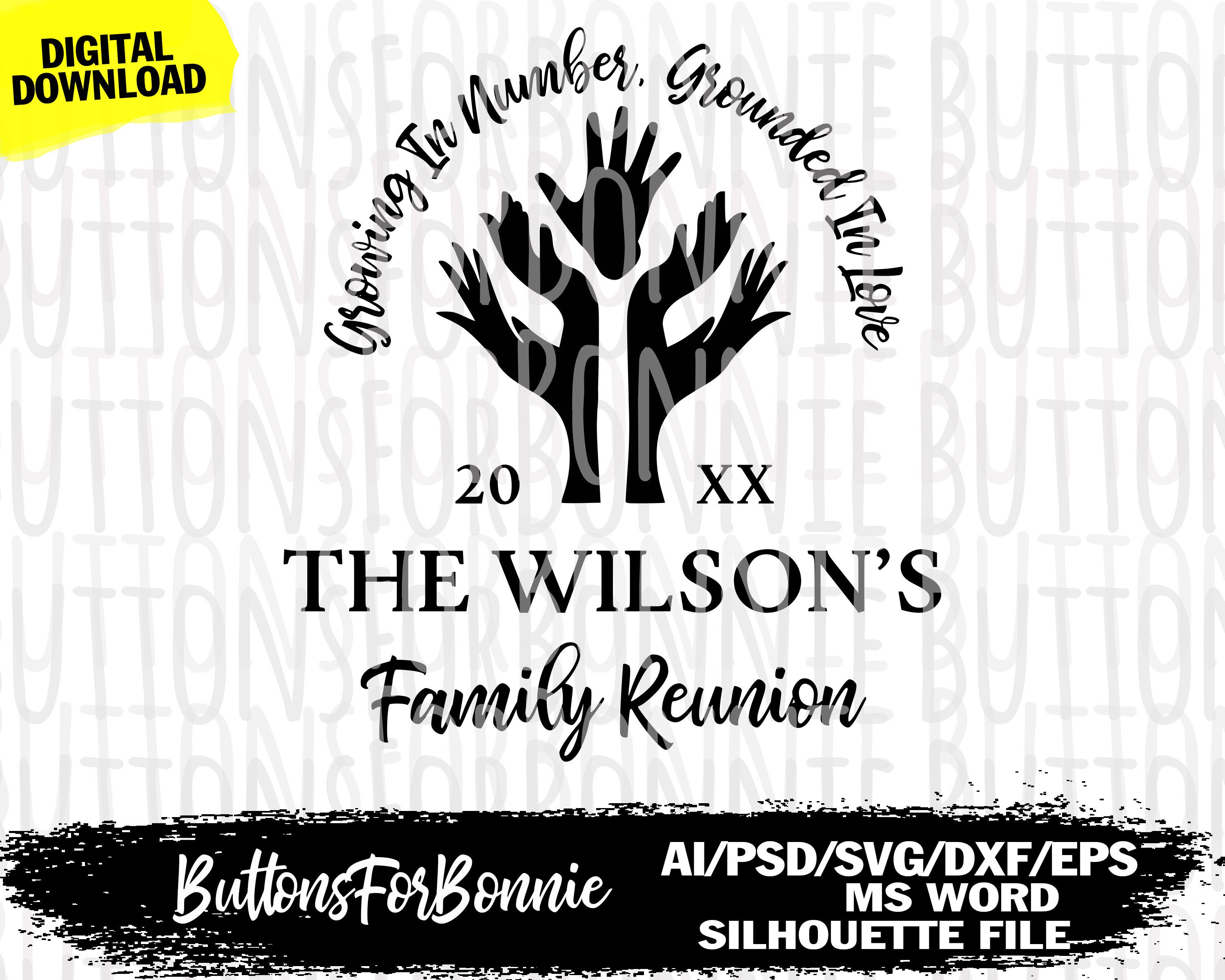 Family Reunion Svg Reunion Svg Template Tree Svg Family | Etsy