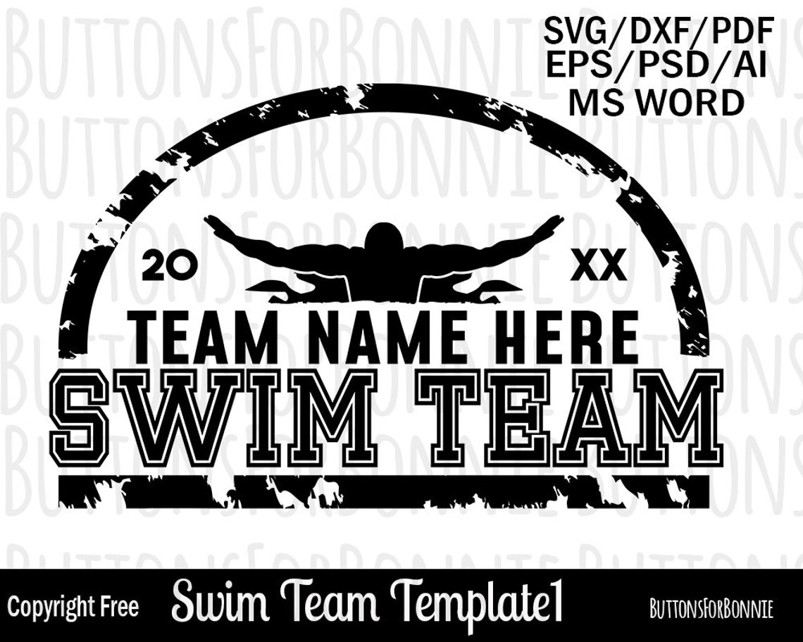 Swim Team Svg Template Swim Mom Svg Swim Shirt Svg Cut - Etsy