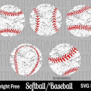 Distressed Softball Baseball Softball SVG Baseball SVG | Etsy