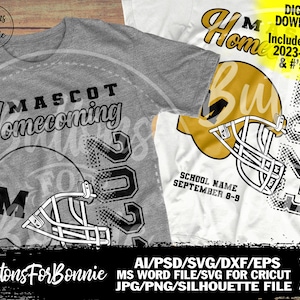 Homecoming Svg, Homecoming Template, Football Svg, Helmet Svg, Shirt ...