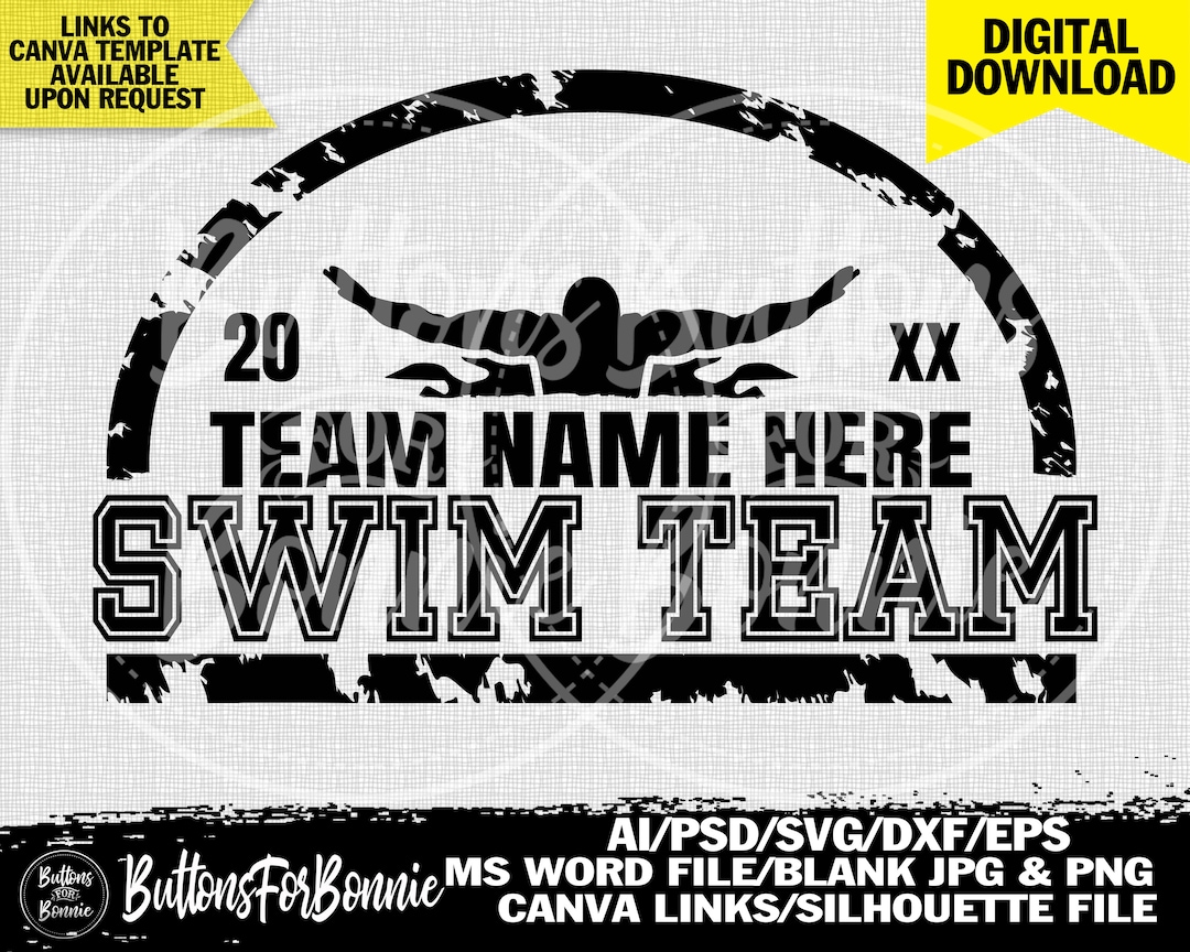 Swim Team Svg, Template, Swim Mom Svg, Swim Shirt Svg, Cut File, Iron ...