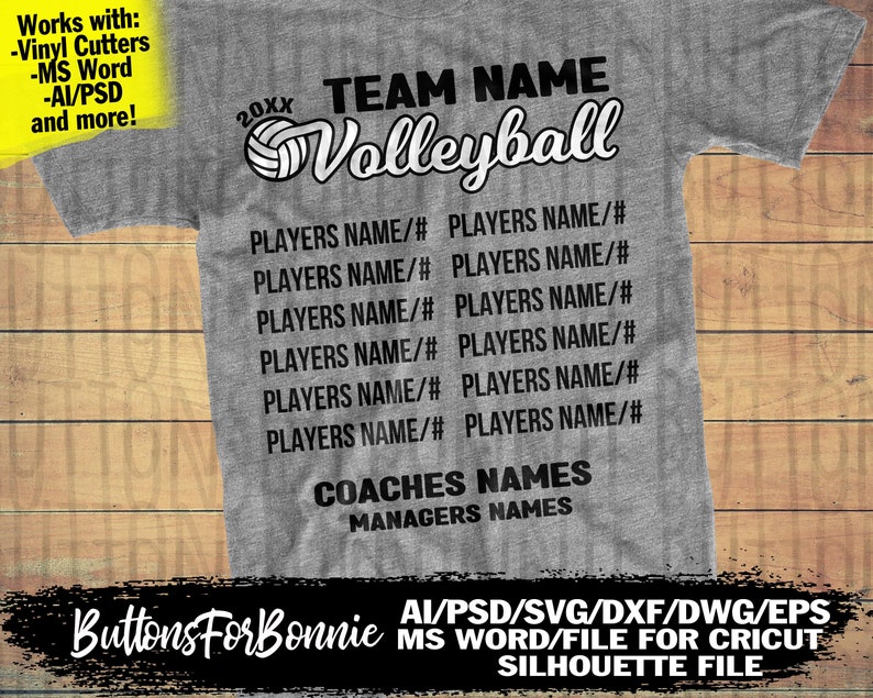 Volleyball Svg, Volleyball Team Svg, Volleyball Roster, Shirt Design ...