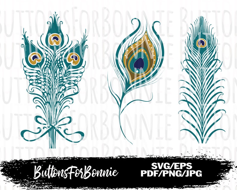 Peacock Svg Bird Svg Feather Svg Peacock Feather Digital | Etsy