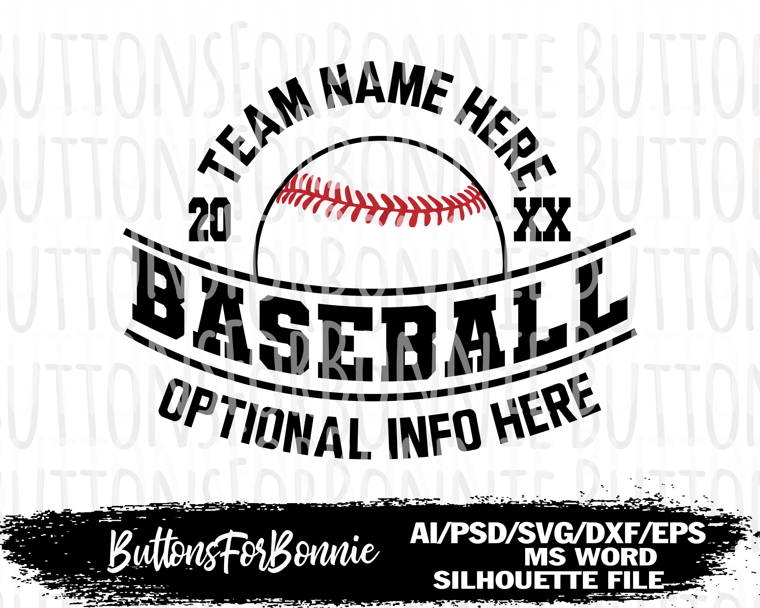 Baseball Svg Baseball Team Svg Vector Template Cutting | Etsy