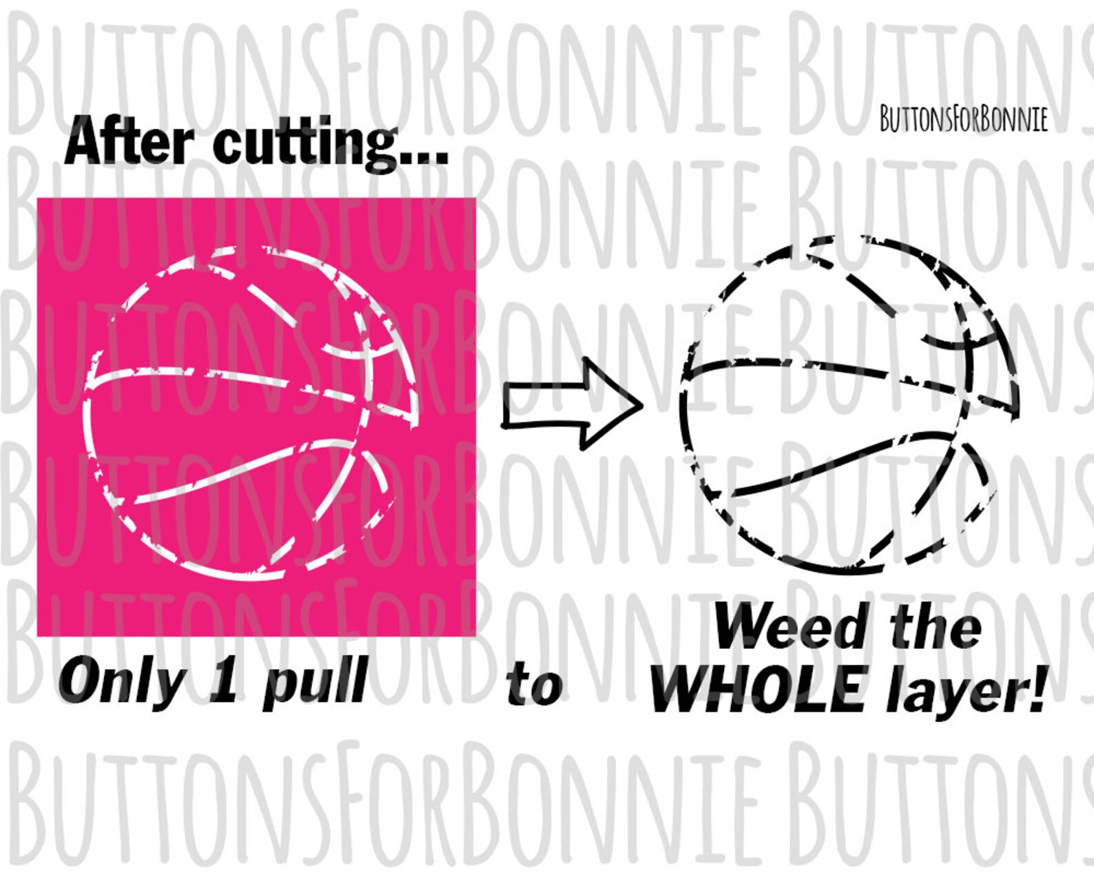Easy to Weed, Distressed Basketball, Basketball Svg, Template, Cut File ...