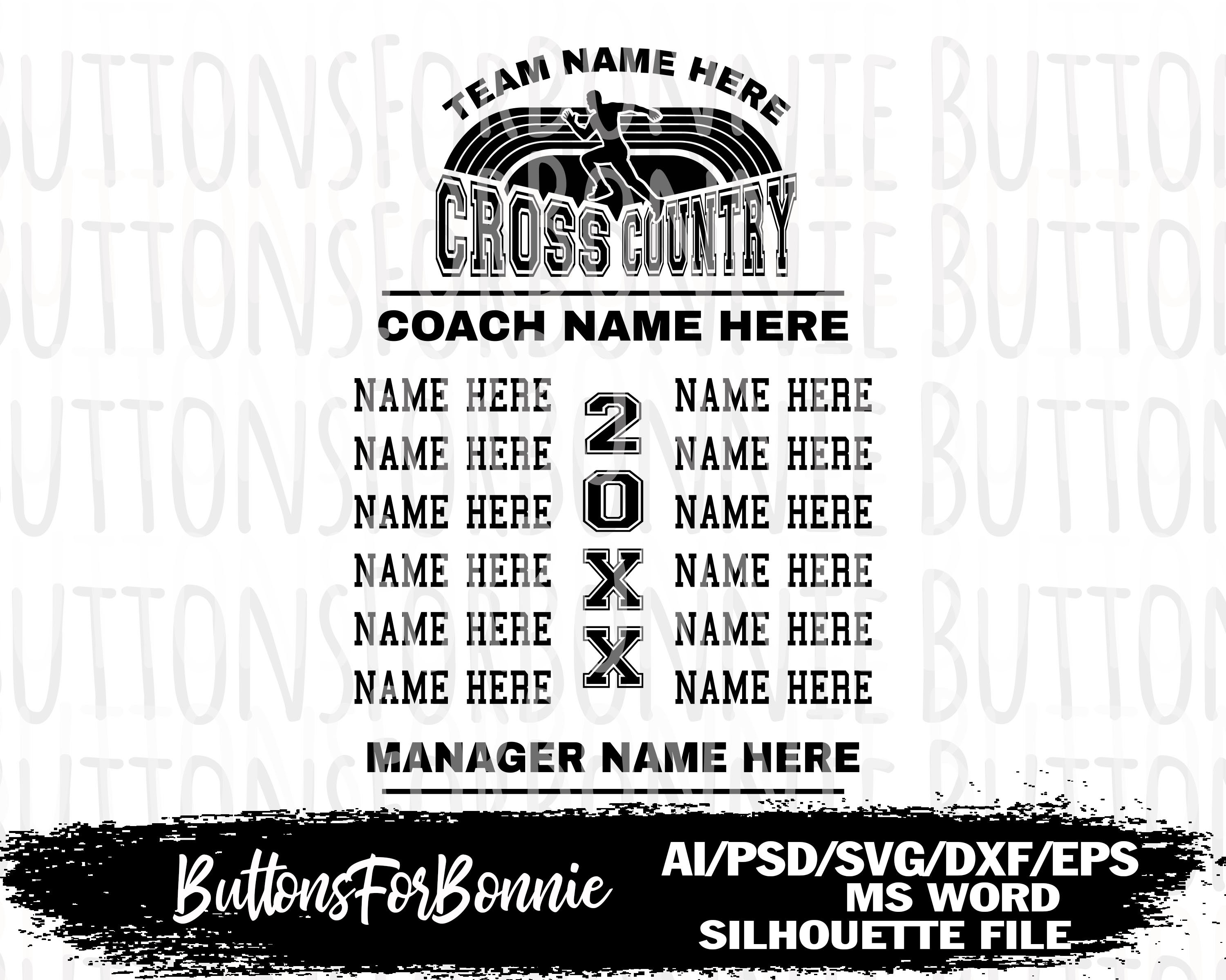 Cross Country Svg, Cross Country, Vector, Template, Cross Country Team ...