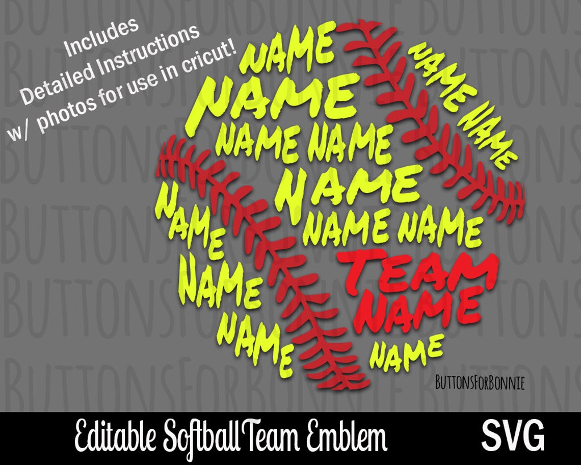 Softball Svg Template Cricut All Star Svg All Star - Etsy