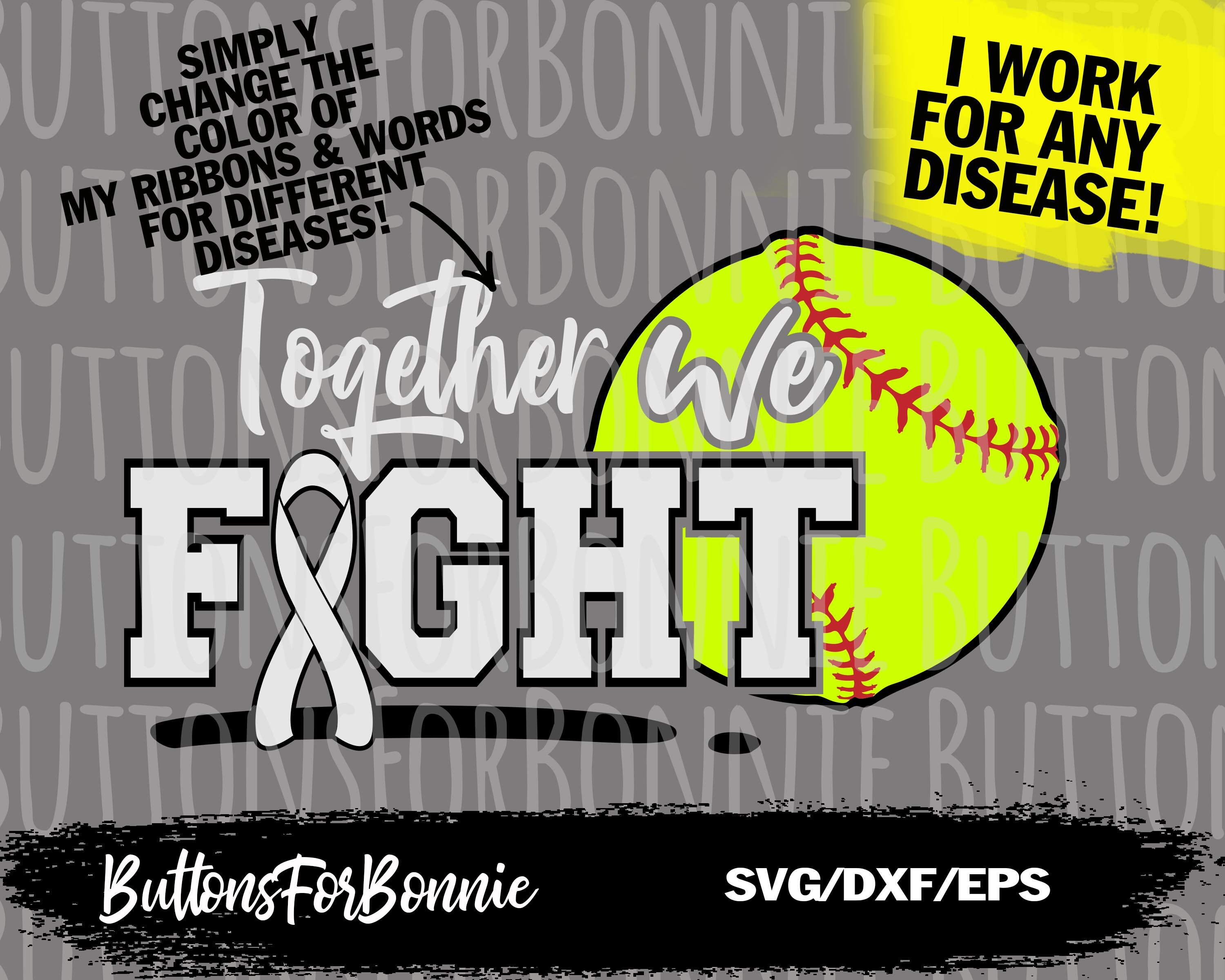 Cancer Awareness Svg, Disease Awareness, Softball Svg, Awareness Ribbon ...