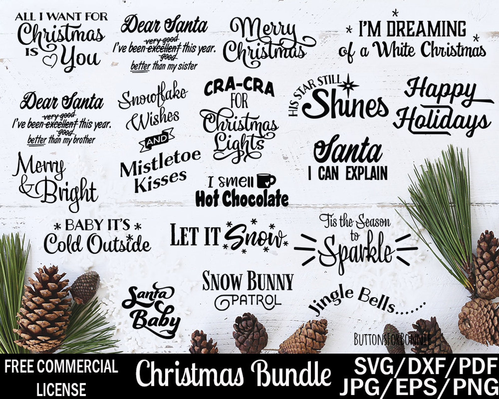 Christmas Svg Bundle 18 Christmas Sayings Holiday SVG - Etsy