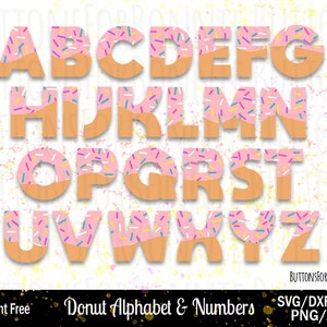 Donut Letters, Donut Svg, Alphabet Svg, Donut Alphabet, Cut File, Shirt ...