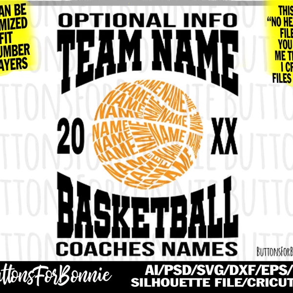 Basketball Roster Svg - Etsy