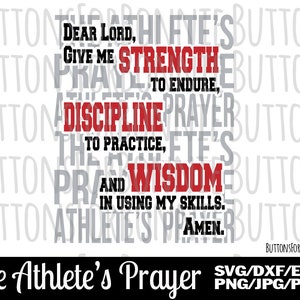 The Athlete Prayer Athletes Prayer Svg Locker Room Locker - Etsy