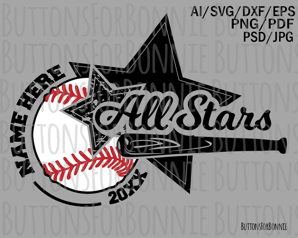 All Stars Svg, Softball Svg, Baseball Svg, Template, Emblem, Softball ...