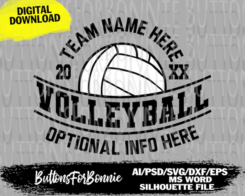 Volleyball Svg, Volleyball Vector, Volleyball Emblem, Volleyball Camp ...
