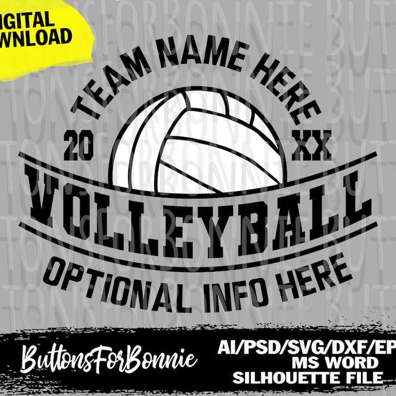 Volleyball Svg - Etsy